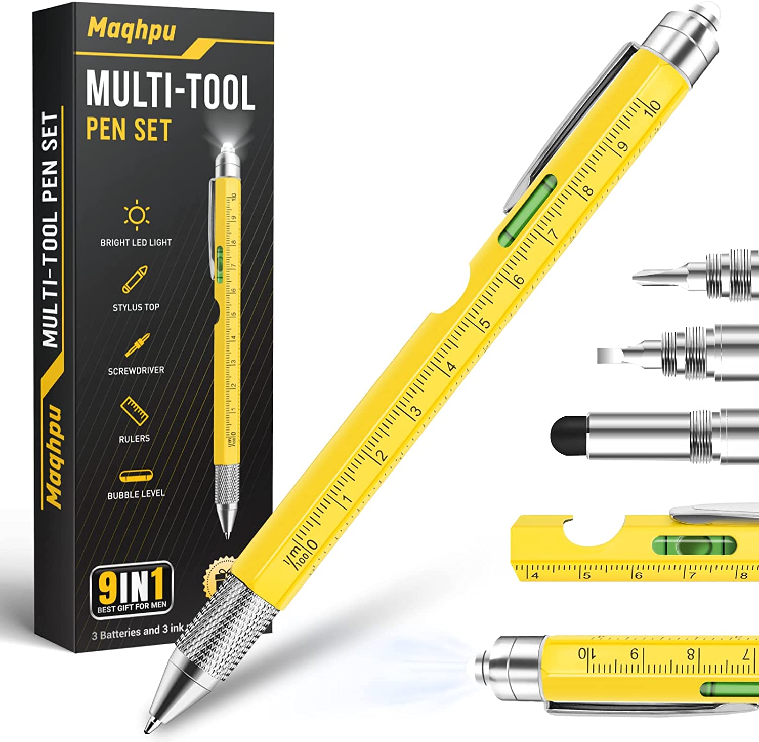 Le Stylo Multifonction 9 en 1 Maqhpu : Un cadeau idéal pour un homme
